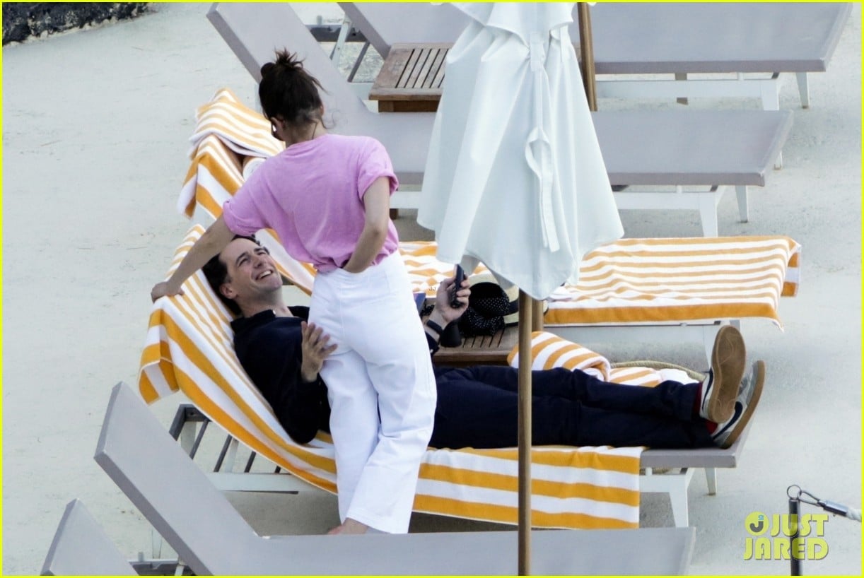 Felicity Jones & Husband Charles Guard Hit the Beach During Their ...