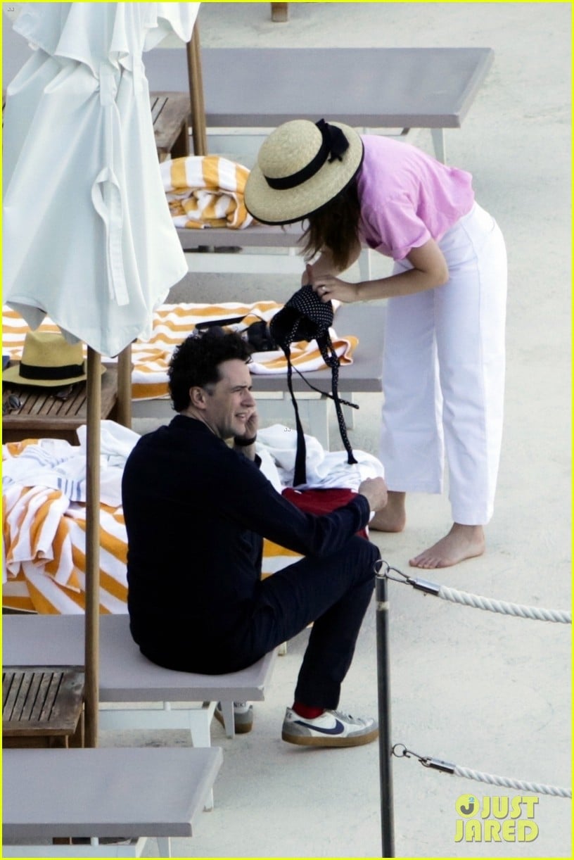 Felicity Jones & Husband Charles Guard Hit the Beach During Their ...