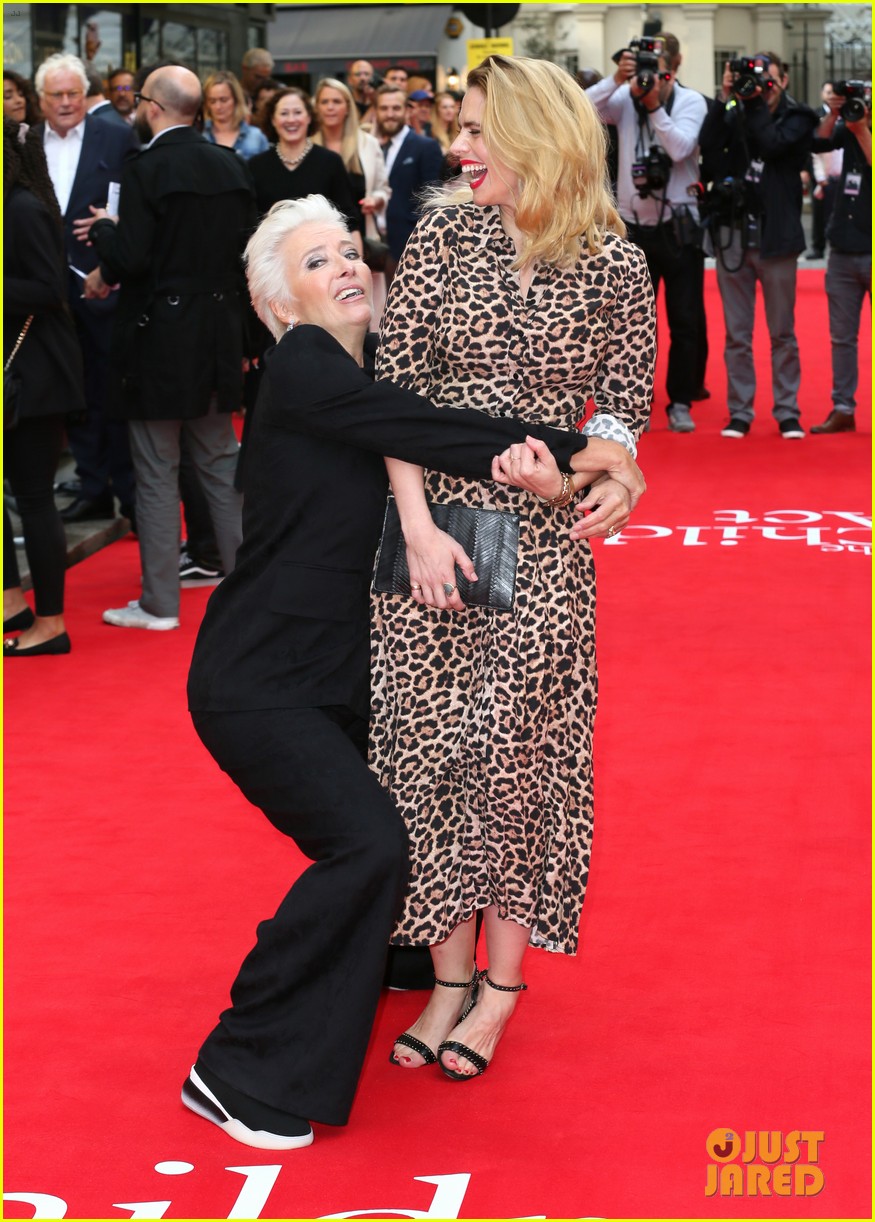 Emma Thompson Attempts to Lift a Shocked Hayley Atwell on the Red ...