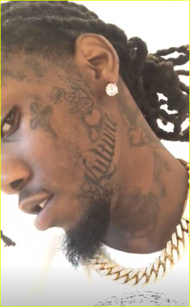 Offset Gets His & Cardi B's Daughter's Name Tattooed on His Face ...