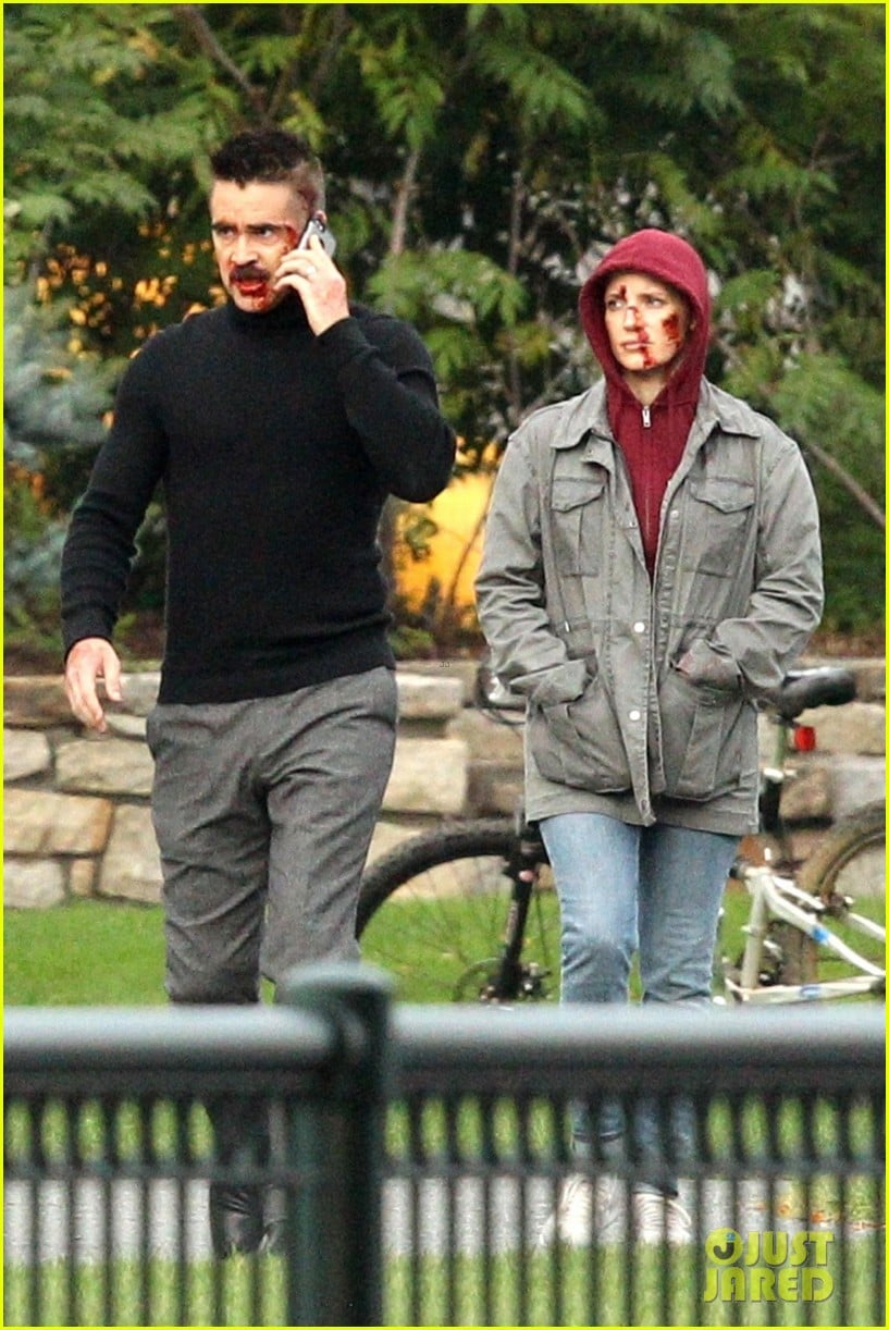 Jessica Chastain & Colin Farrell Are Bloody on the Set of 'Eve'!: Photo ...
