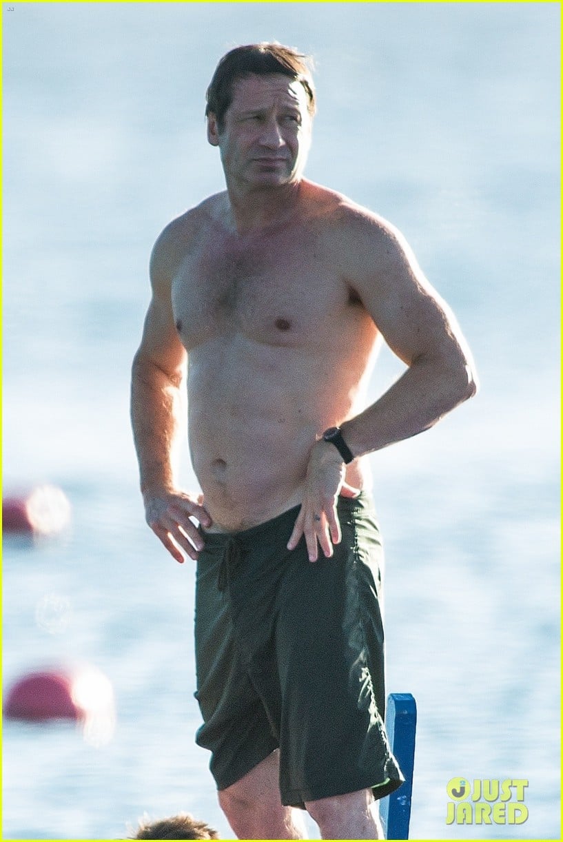 David Duchovny Goes Shirtless at the Beach in Barbados!: Photo 4202840 ...