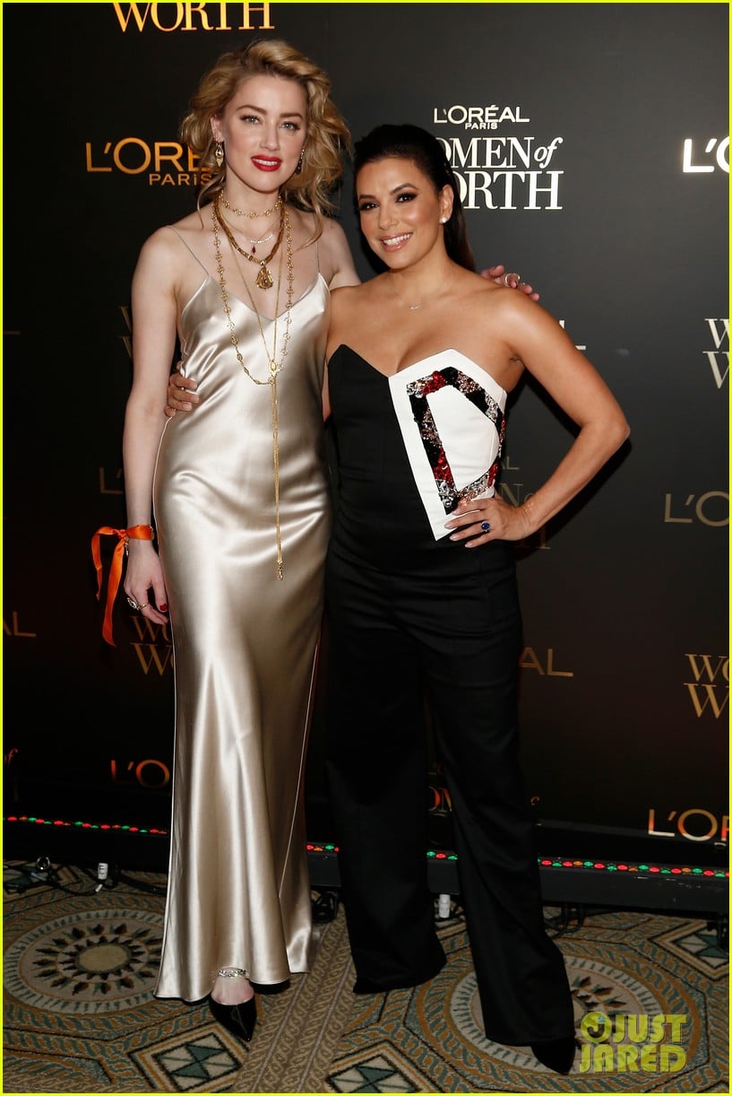 Amber Heard & Eva Longoria Help Celebrates L'Oreal's Women of Worth ...