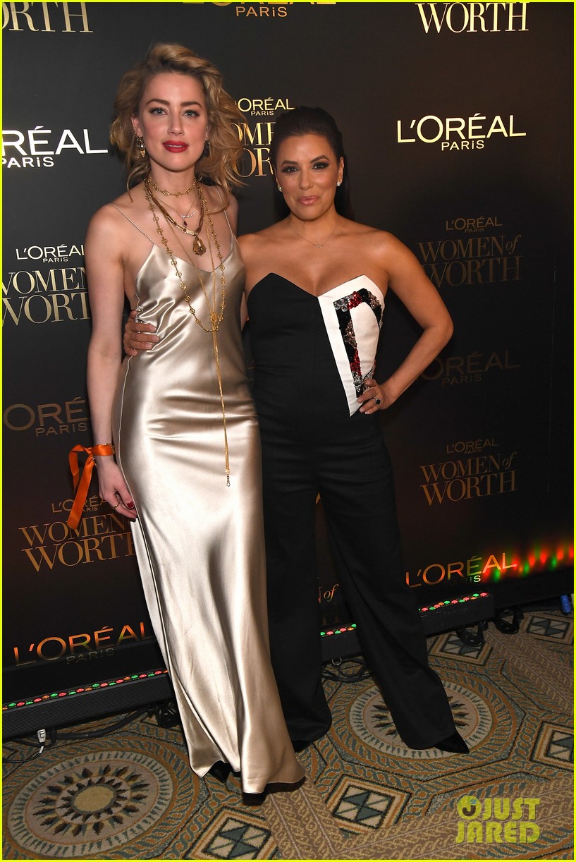 Amber Heard & Eva Longoria Help Celebrates L'Oreal's Women of Worth ...