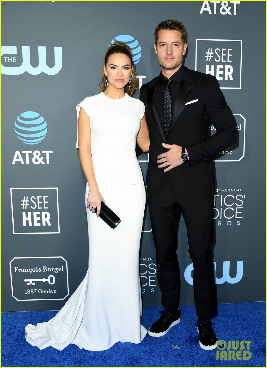 Justin Hartley & Wife Chrishell Hartley Walk the Critics' Choice Awards ...
