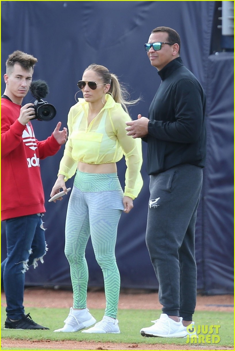 Jennifer Lopez & Alex Rodriguez Hit the Baseball Field in Miami!: Photo ...