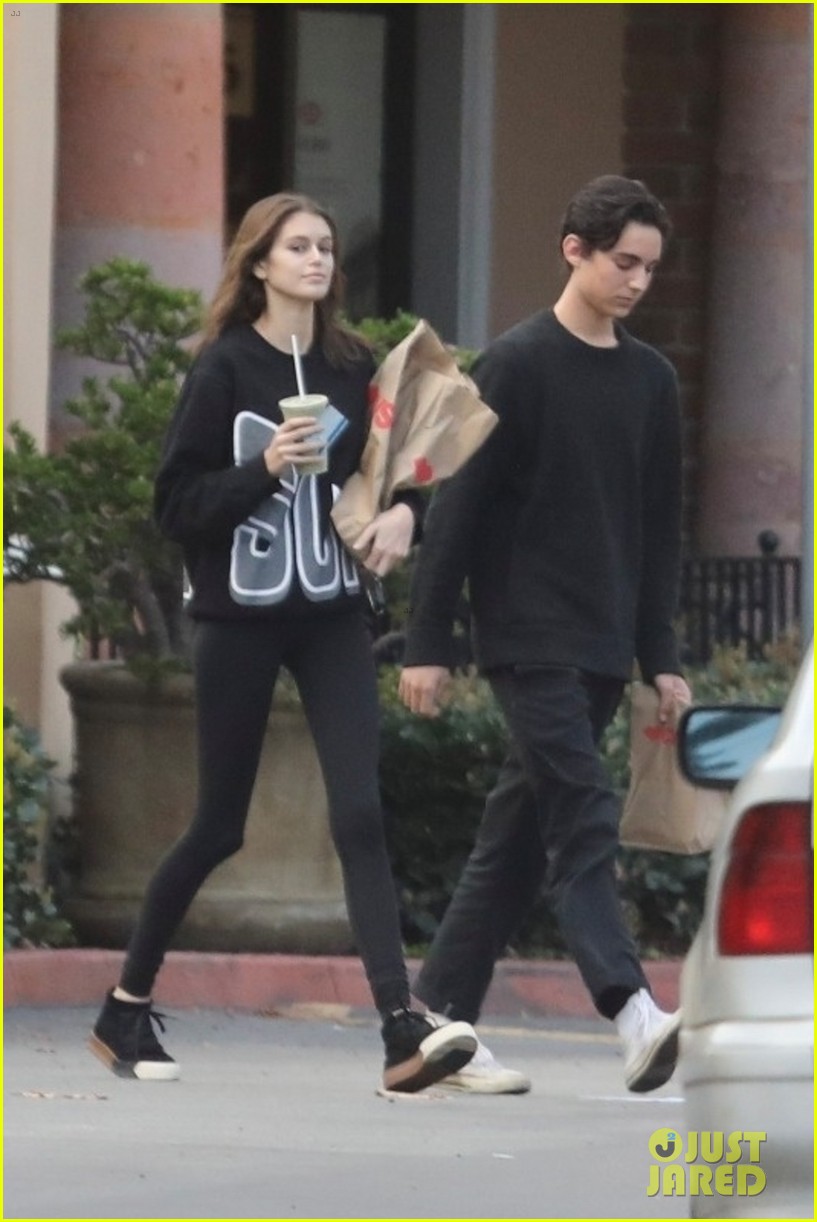 Kaia Gerber Is All Smiles With Her Friend Travis Jackson in Malibu ...