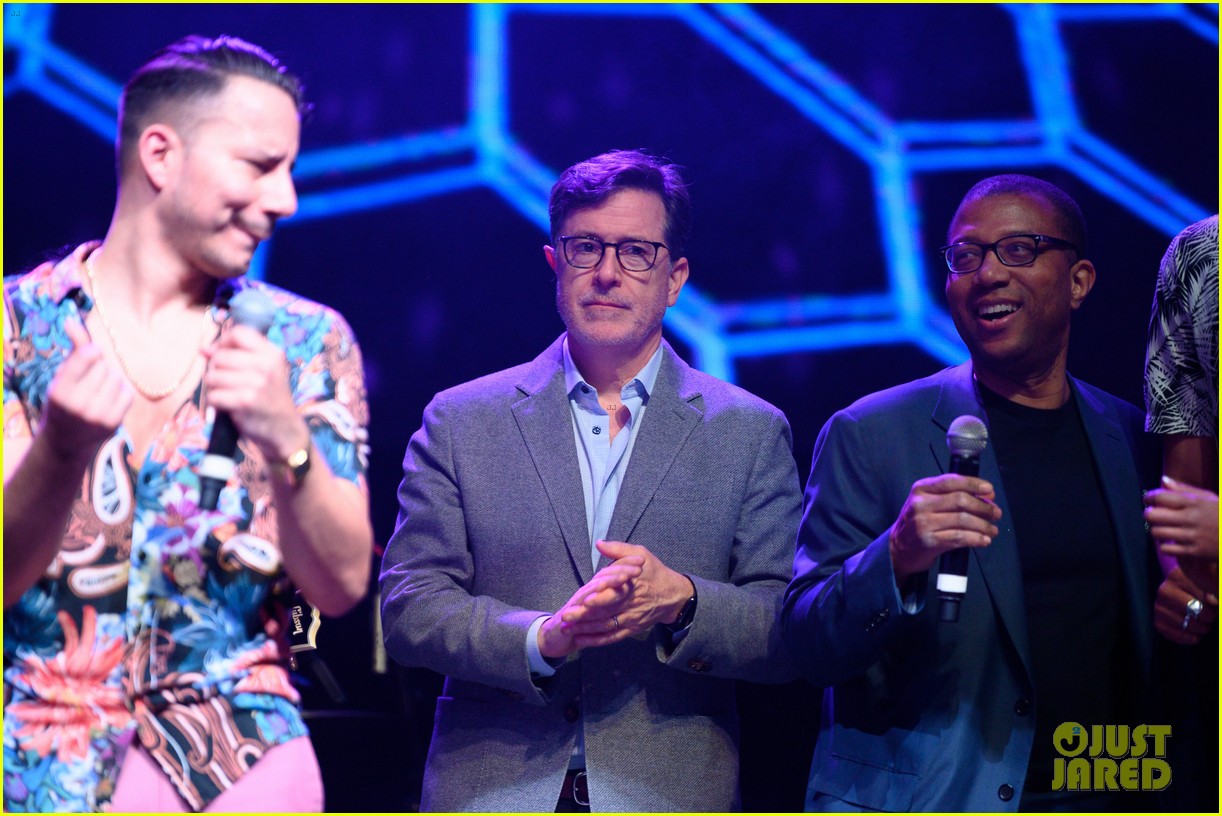 Patrick Wilson & Stephen Colbert Rock Out at Glitter Ball in Montclair ...