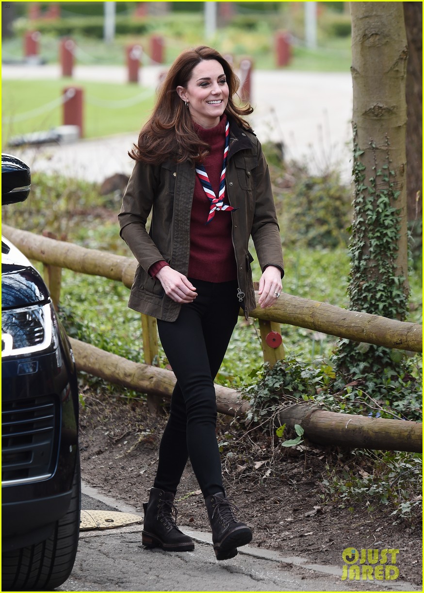 Kate Middleton Visits the Scouts' Headquarters Outside of London ...