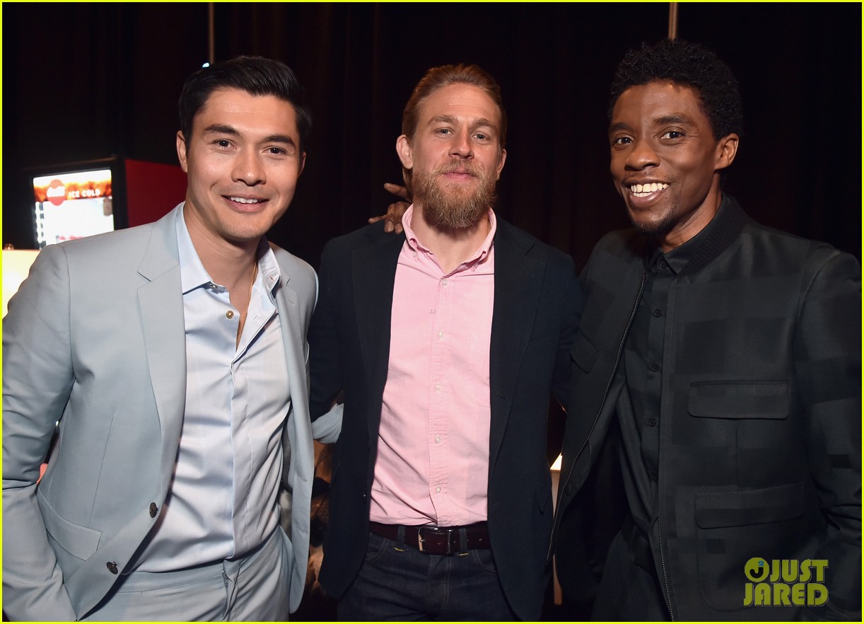 Henry Golding, Charlie Hunnam, & Chadwick Boseman Promote Their Movies ...