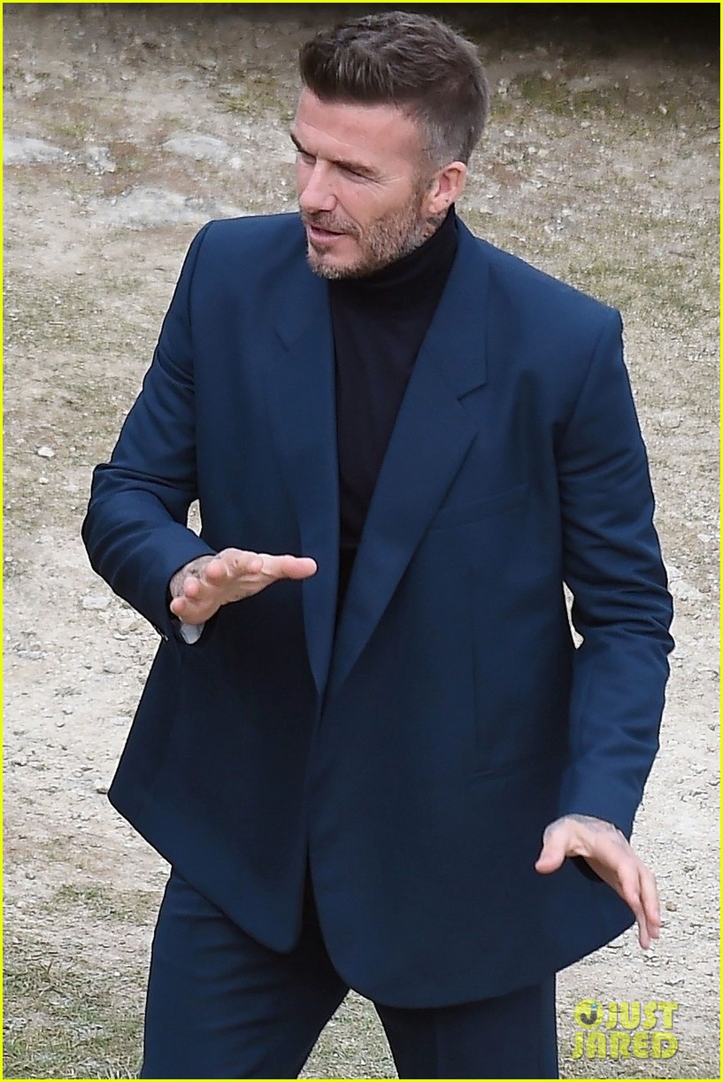 David Beckham Blue Suit