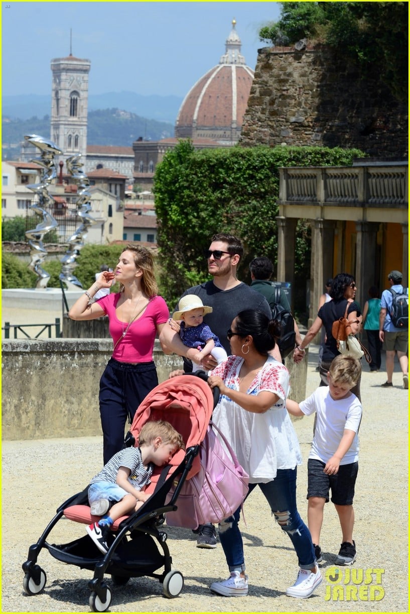 Michael Buble & Wife Luisana Take Family Trip to Italy with Their 3 ...