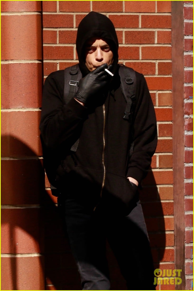 Rami Malek Gets Into Character on the Set of 'Mr. Robot' in New York ...