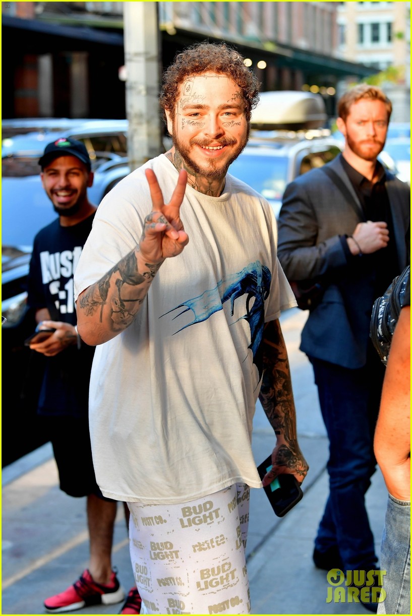 Post Malone Greets Fans While Sporting Merch From His Bud Light ...