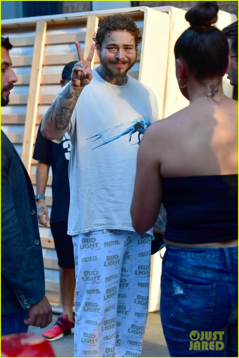 Post Malone Greets Fans While Sporting Merch From His Bud Light ...