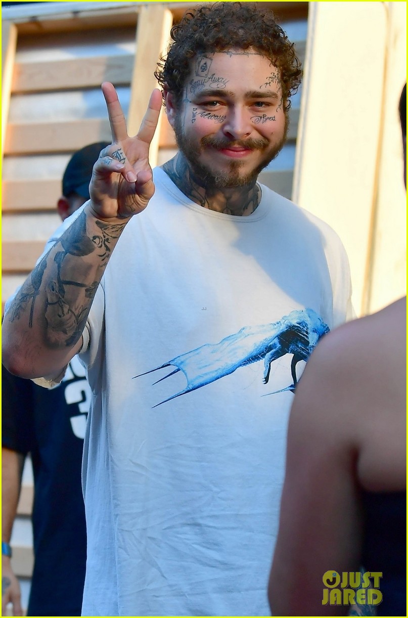 Post Malone Greets Fans While Sporting Merch From His Bud Light ...