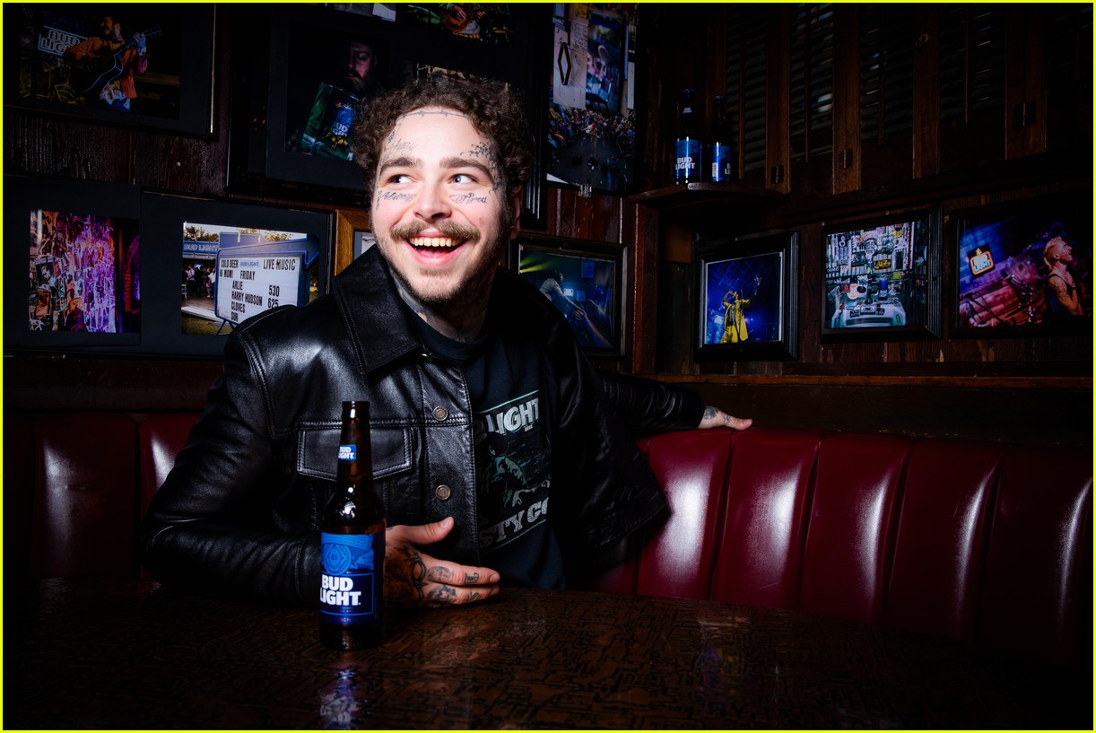 Post Malone Models His New Merch Collaboration with Bud Light: Photo ...