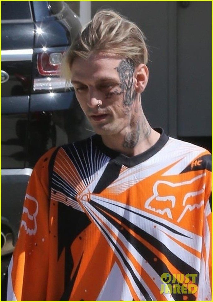 Aaron Carter Shows Off New Face Tattoo While Stepping Out in L.A ...