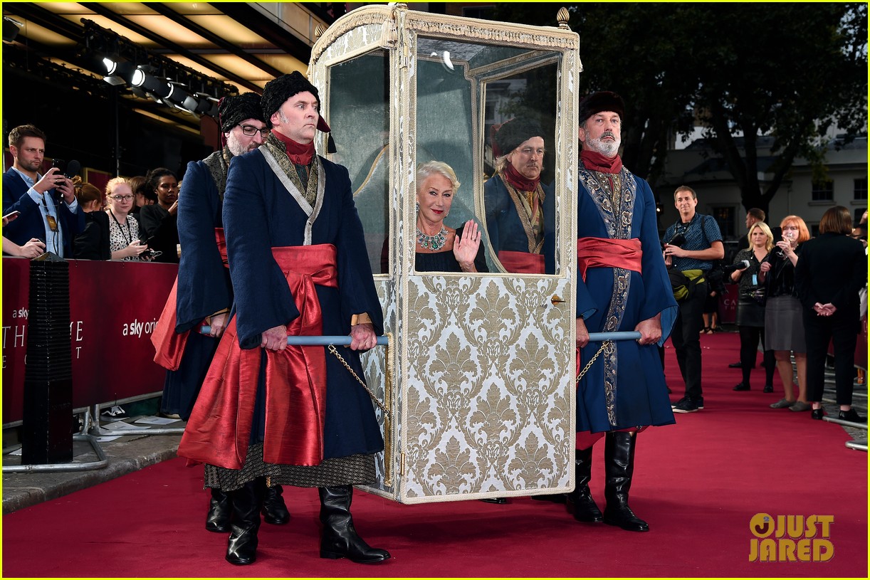 Helen Mirren Gets Carried In On a Cart for 'Catherine the Great ...