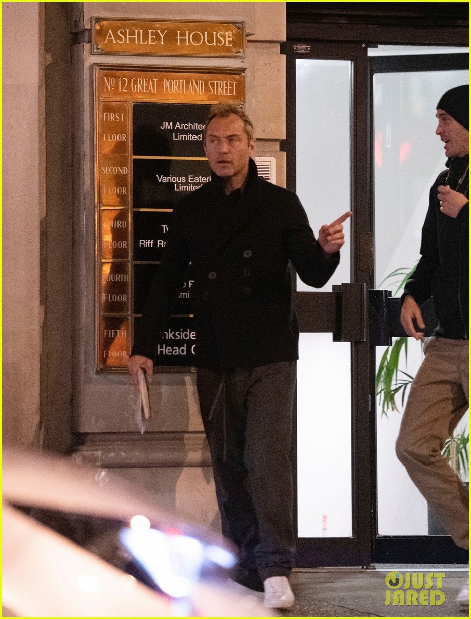 Jude Law is All Smiles While Leaving His Riff Raff Production Company ...