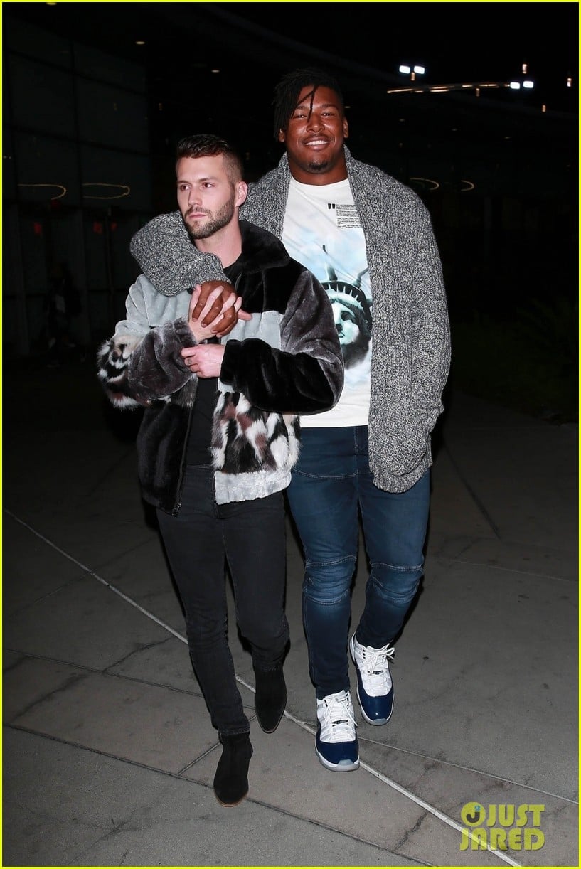 NFL Player Ryan Russell Cozies Up to Boyfriend Corey O'Brien During a ...