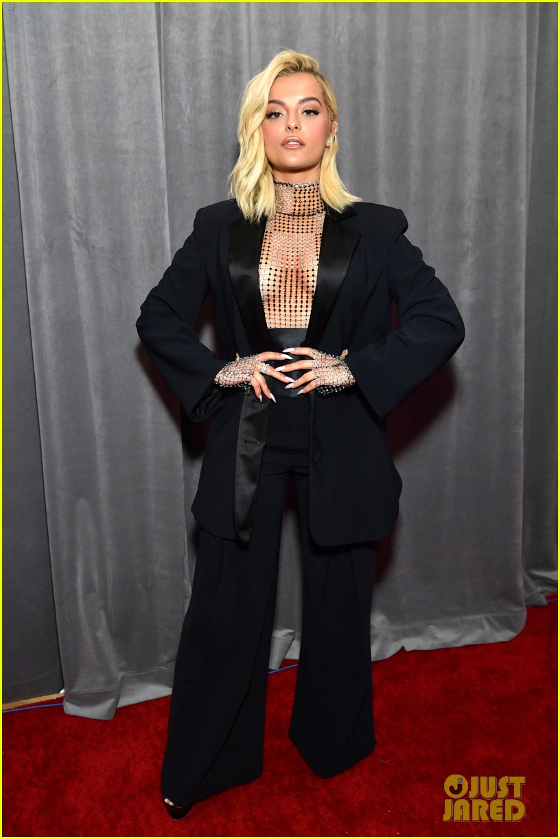 Bebe Rexha Stuns In Black & Silver Chainlink Top at Grammys 2020 ...
