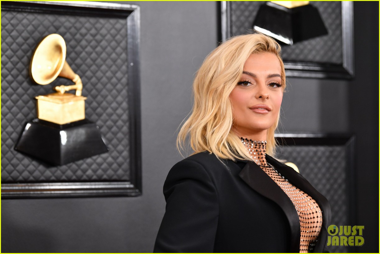 Bebe Rexha Stuns In Black & Silver Chainlink Top at Grammys 2020 ...