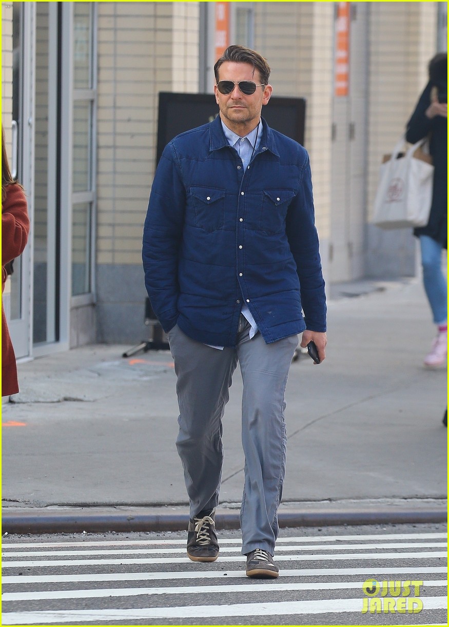 Bradley Cooper Looks Handsome in Blue While Running Errands in NYC ...