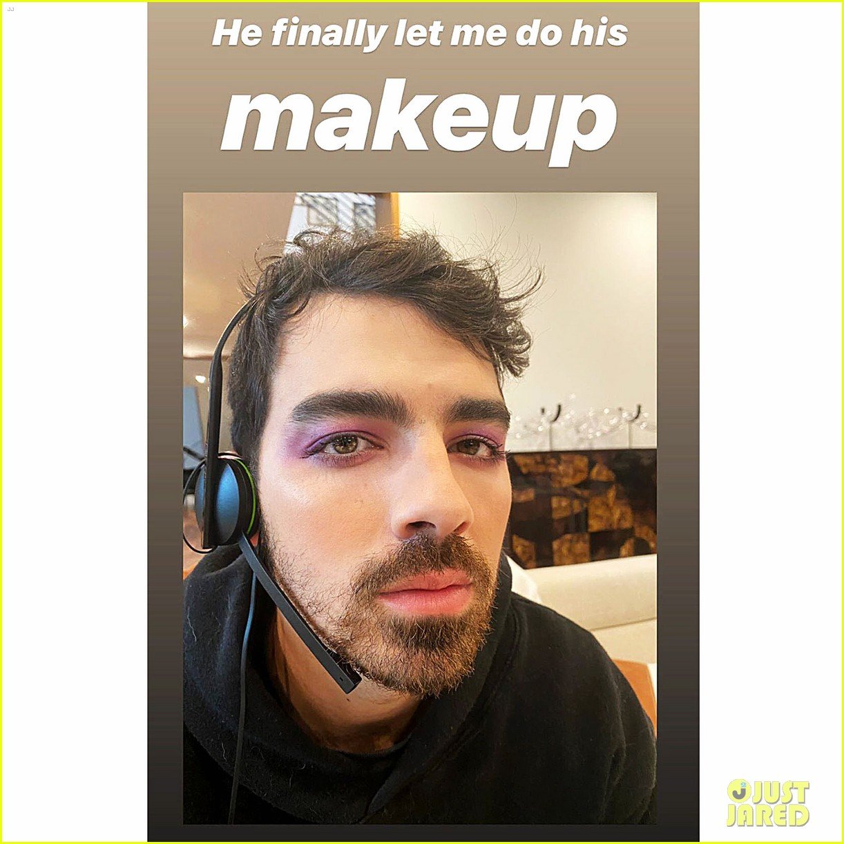 Sophie Turner Does Joe Jonas' Makeup During Quarantine - See It Here ...