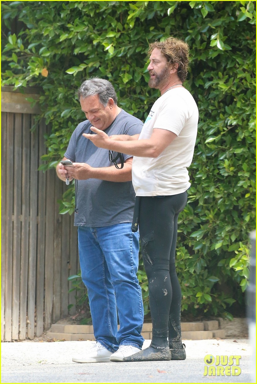 Gerard Butler Hits the Beach with Joel Kinnaman Again for Another Surf ...