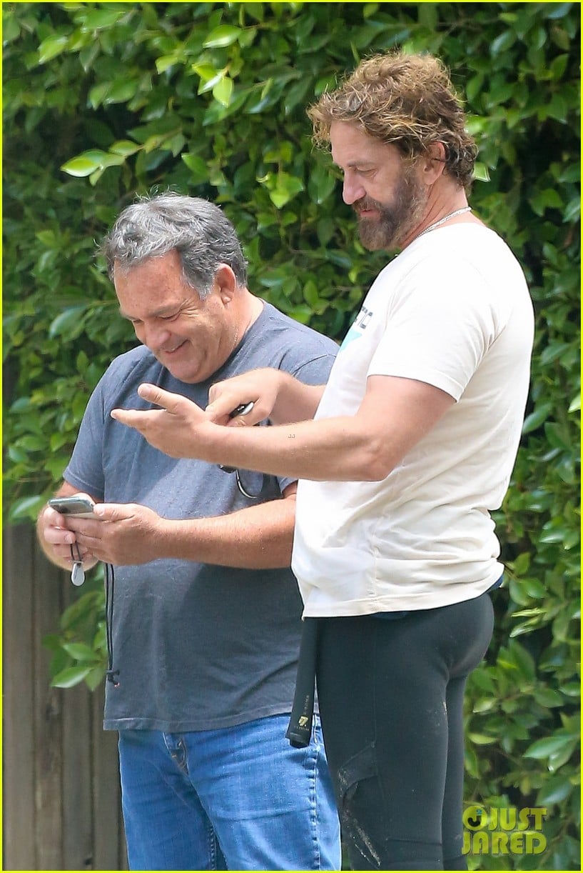 Gerard Butler Hits the Beach with Joel Kinnaman Again for Another Surf ...