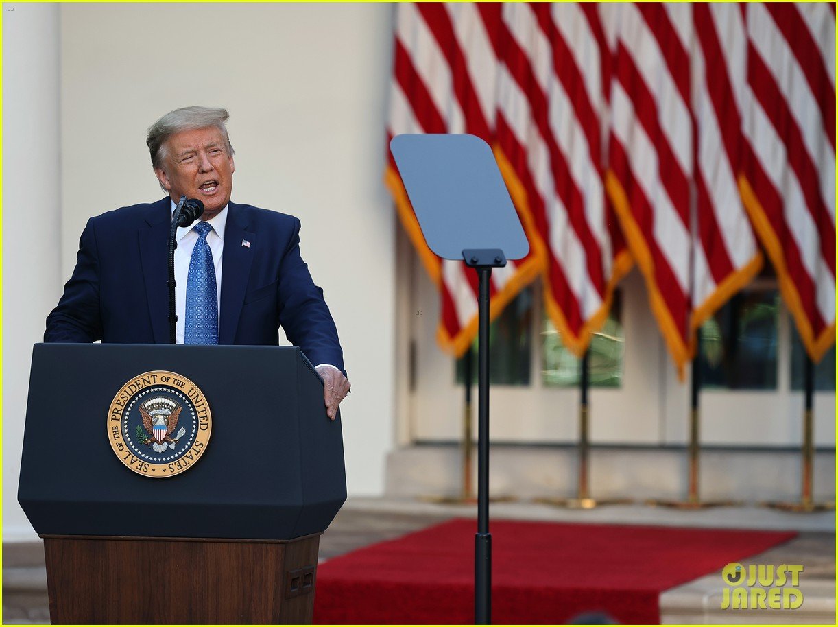 Trump Speaks from White House's Rose Garden While Protesters Get Tear ...