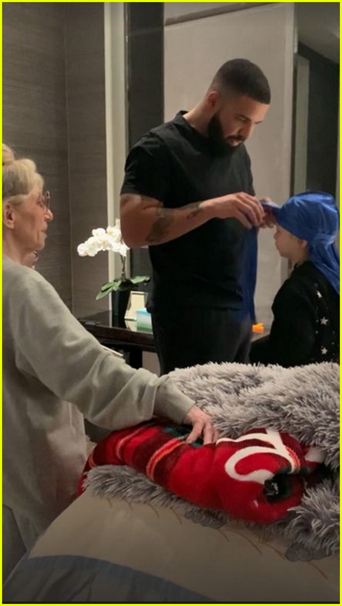 Drake Shares Adorable Photos Getting Ready With 3-Year-Old Son Adonis ...