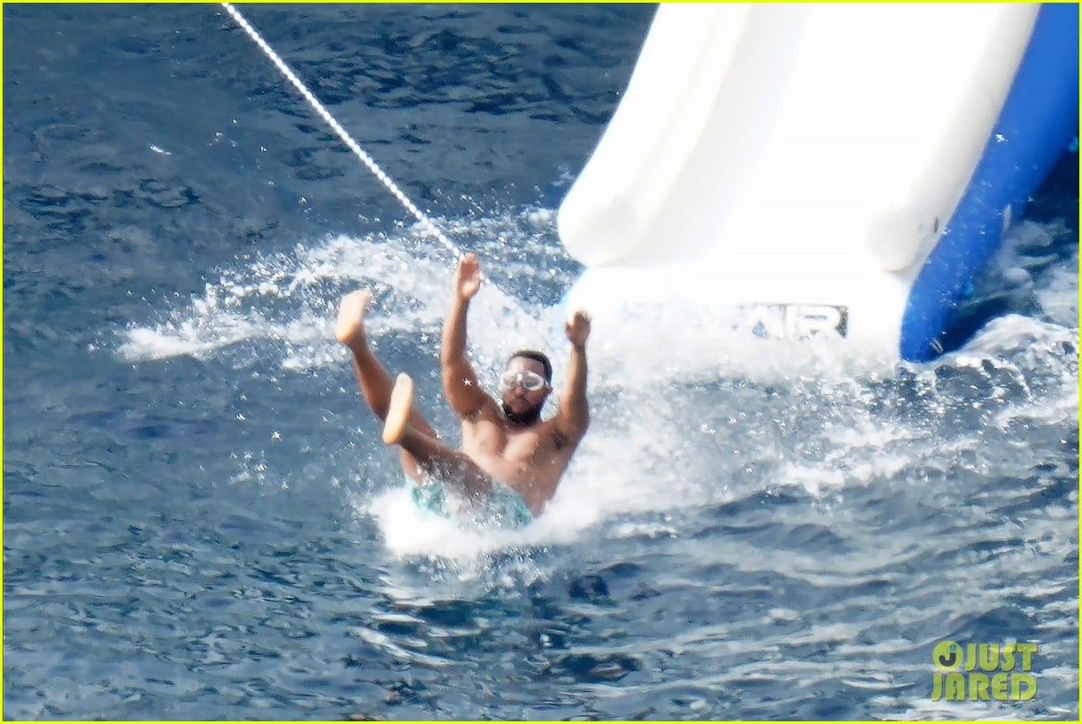 Shirtless John Legend Slides Down a Yacht During Family Vacation with ...