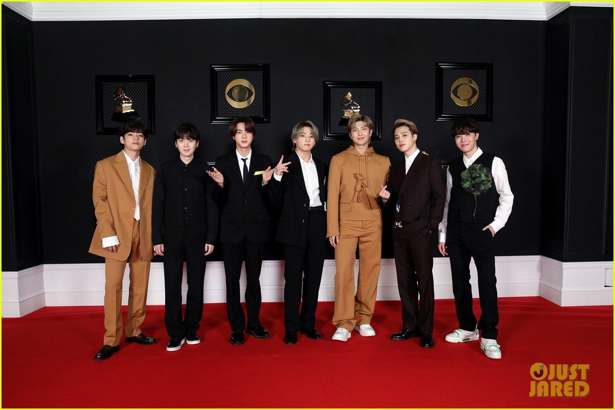 BTS Guys Go Cool in Louis Vuitton for Grammys 2021 Red Carpet: Photo 4532731 | Grammys Photos ...