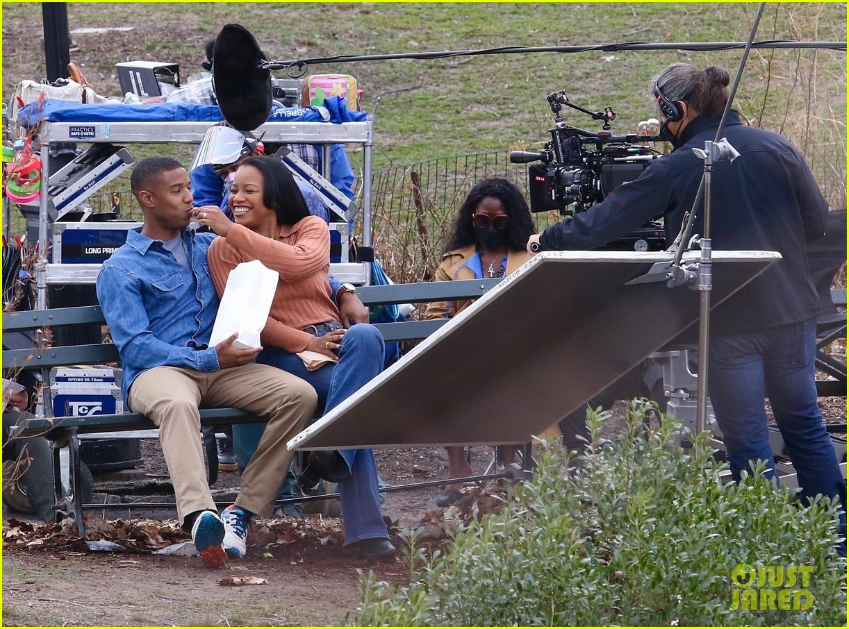Michael B. Jordan & Chante Adams Cuddle Up While Filming Romantic ...