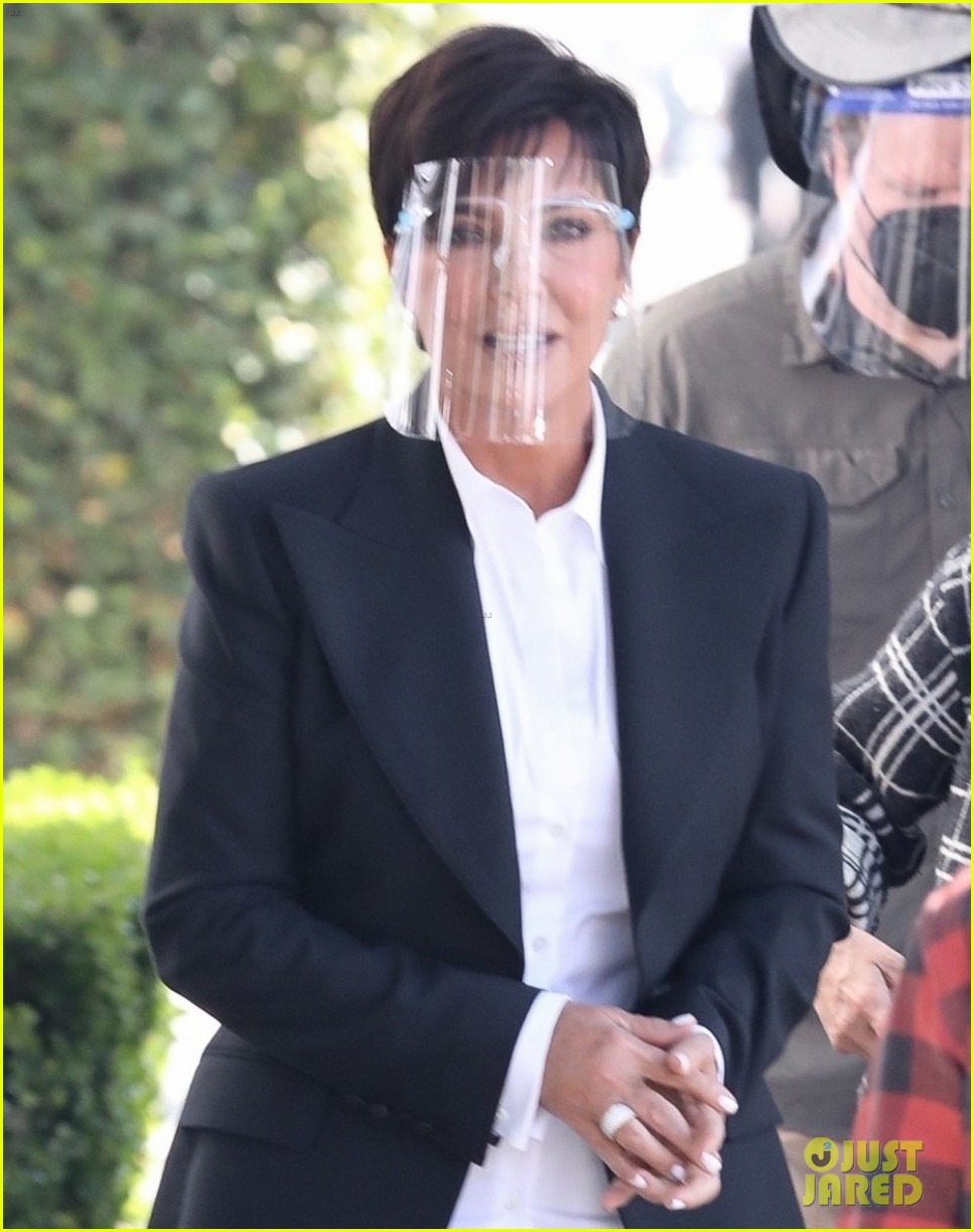 Kris Jenner Stays Safe Behind Face Shield While Filming a New ...