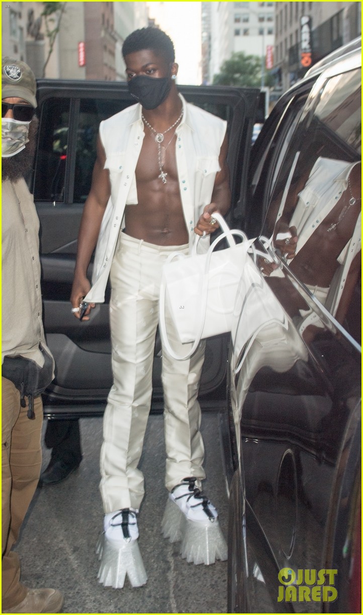 Lil Nas X Bares His Six-Pack Abs While Rocking Platform Shoes for 'SNL ...