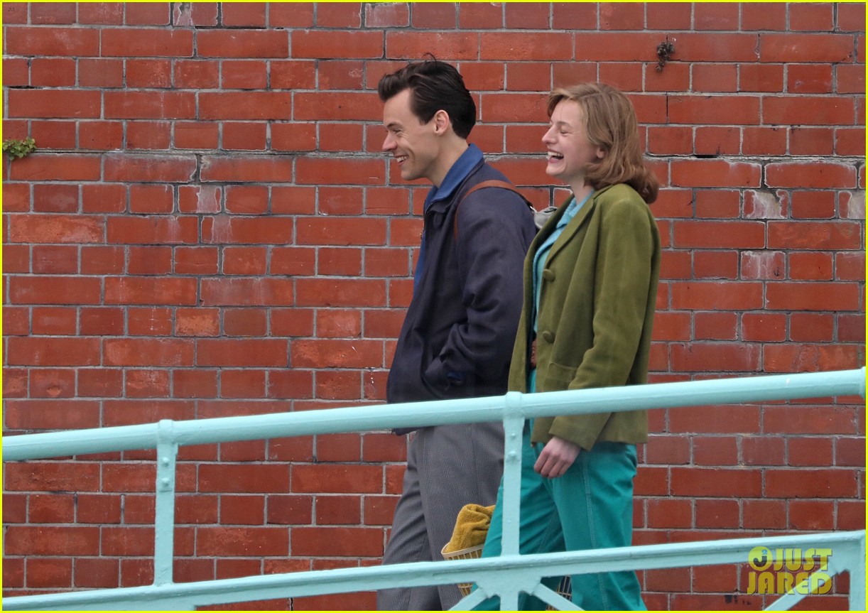 Harry Styles Is All Smiles with Emma Corrin in These Cute 'My Policeman ...