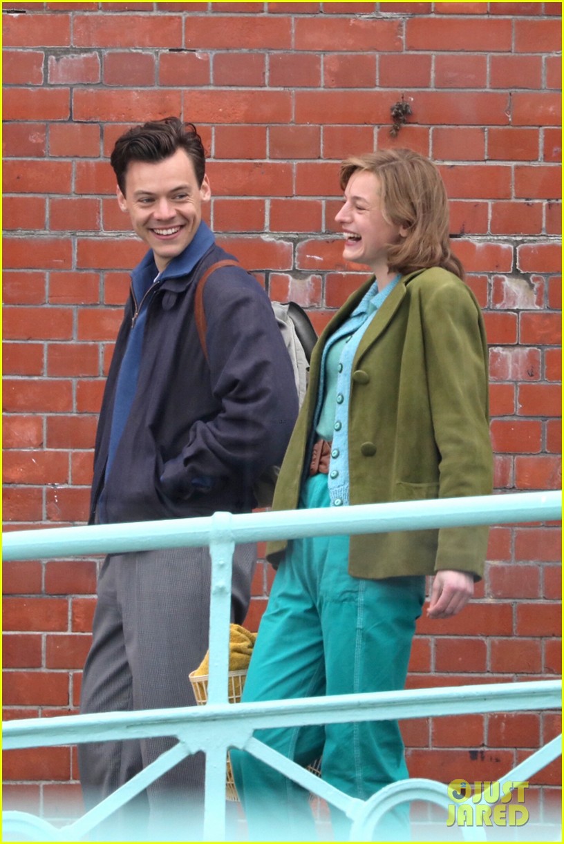 Harry Styles Is All Smiles with Emma Corrin in These Cute 'My Policeman ...