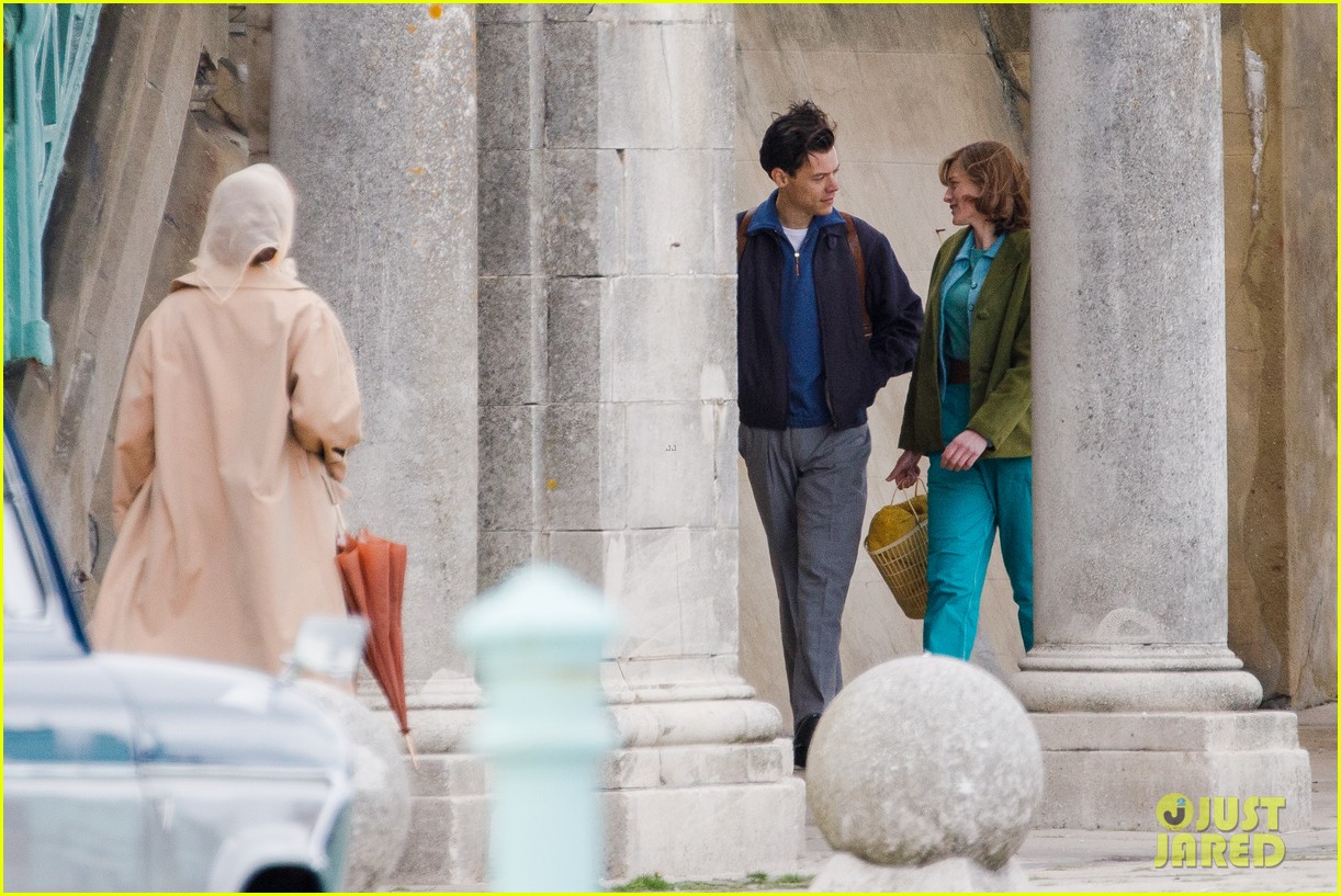 Harry Styles Is All Smiles with Emma Corrin in These Cute 'My Policeman ...