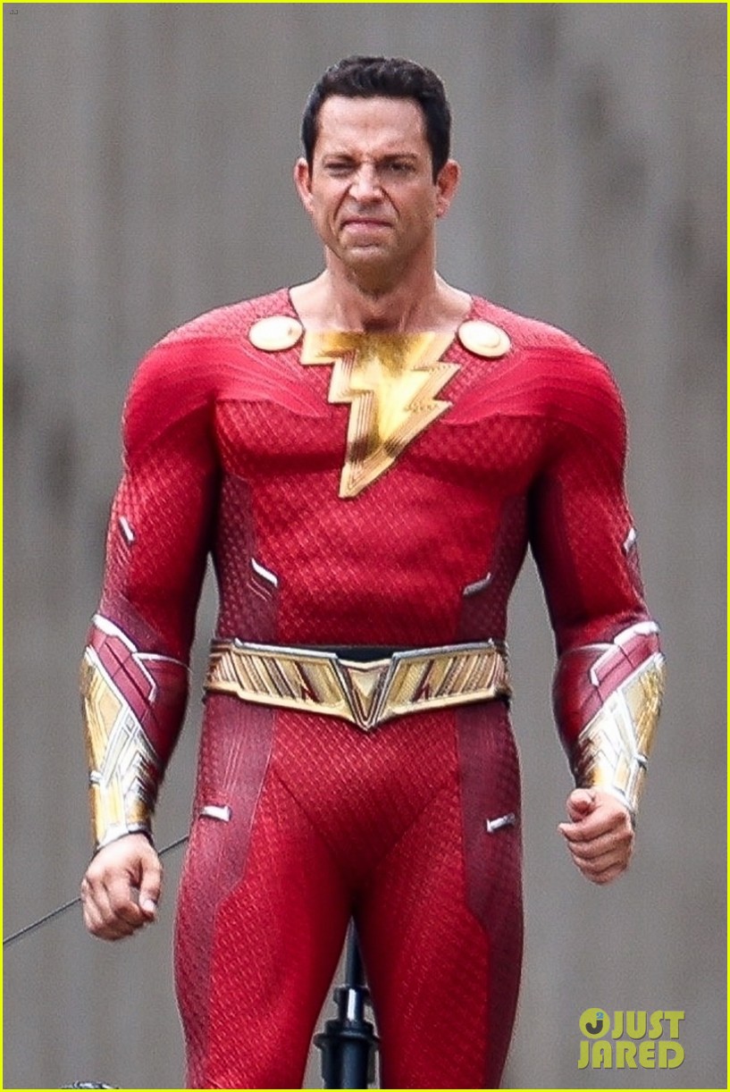 Zachary Levi Suits Up in His Brand New Superhero Costume for First 'Shazam 2' Set Pics!: Photo ...