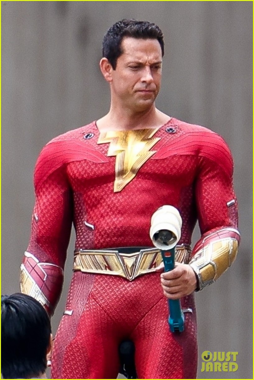 Zachary Levi Suits Up in His Brand New Superhero Costume for First 'Shazam 2' Set Pics!: Photo ...