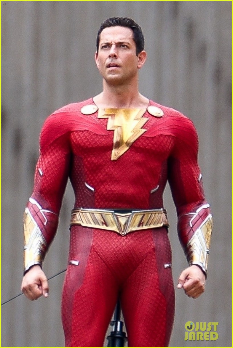 Zachary Levi Suits Up in His Brand New Superhero Costume for First 'Shazam 2' Set Pics!: Photo ...