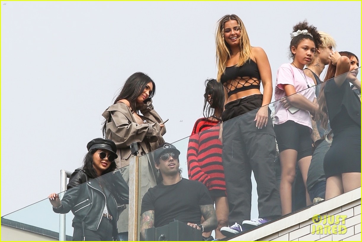 Megan Fox, Kourtney Kardashian, & Addison Rae Attend Machine Gun Kelly ...