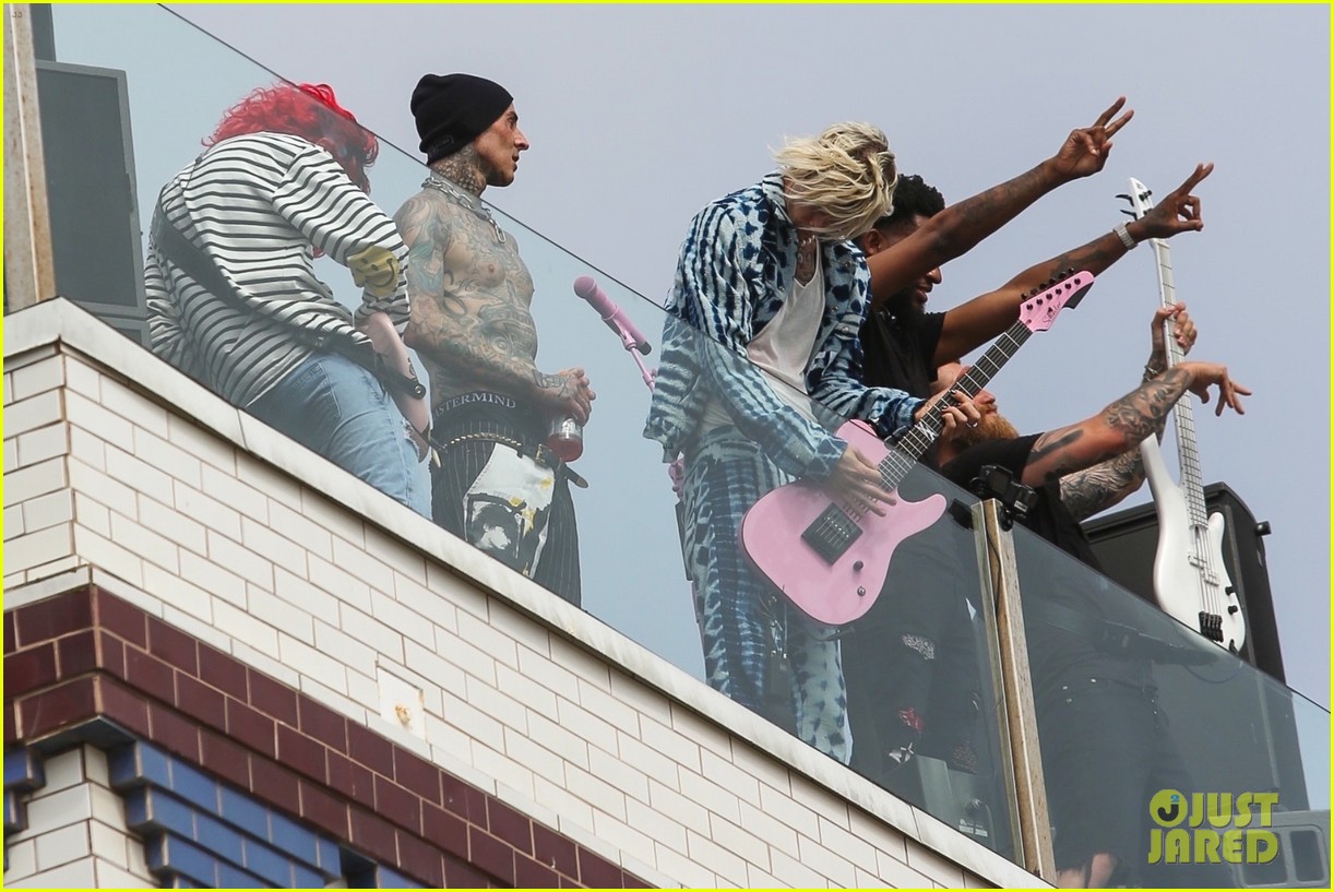 Megan Fox, Kourtney Kardashian, & Addison Rae Attend Machine Gun Kelly ...