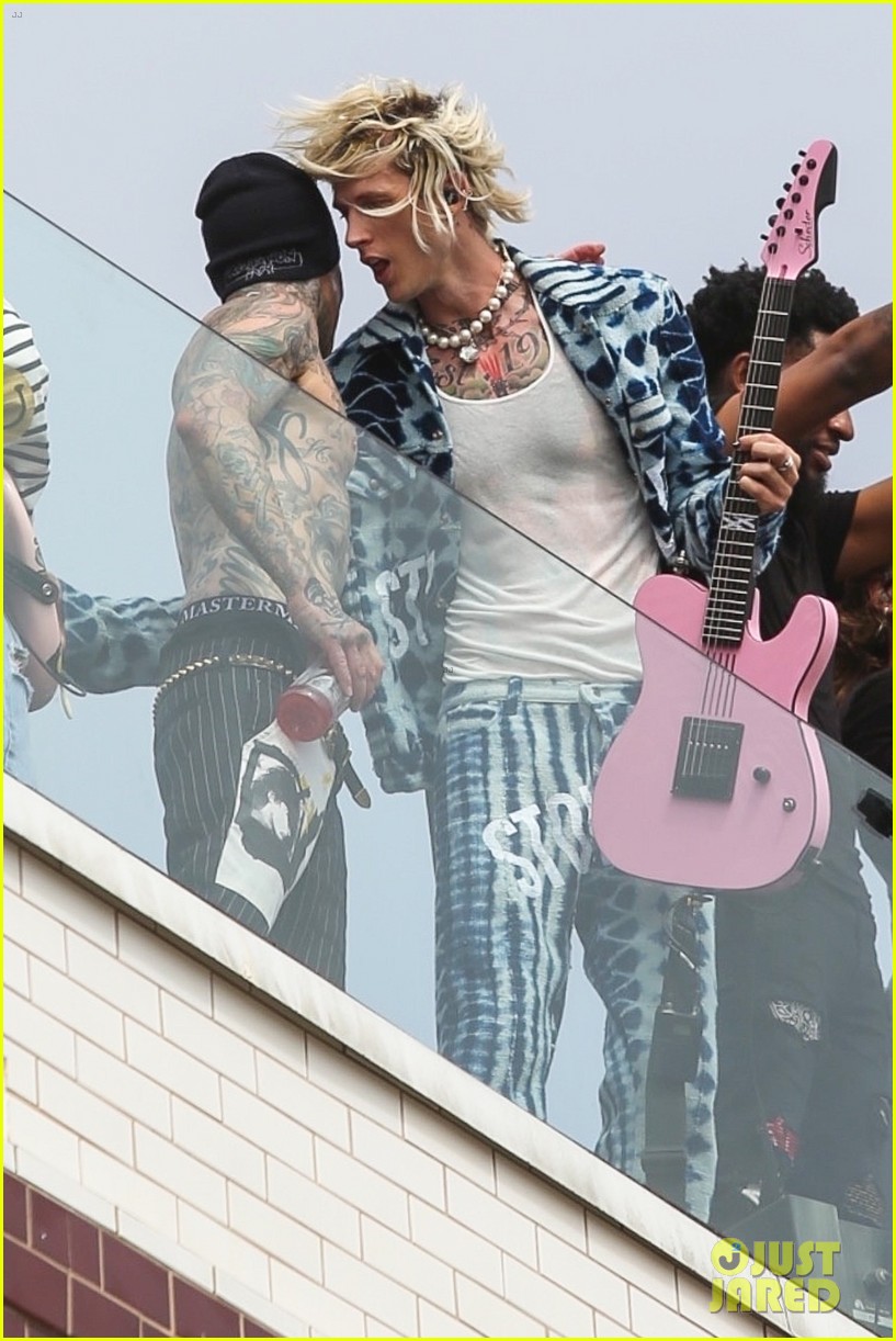 Megan Fox, Kourtney Kardashian, & Addison Rae Attend Machine Gun Kelly ...