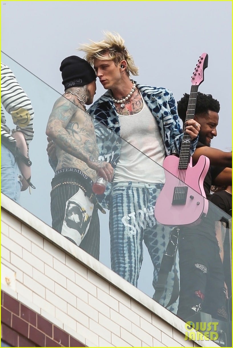 Megan Fox, Kourtney Kardashian, & Addison Rae Attend Machine Gun Kelly ...