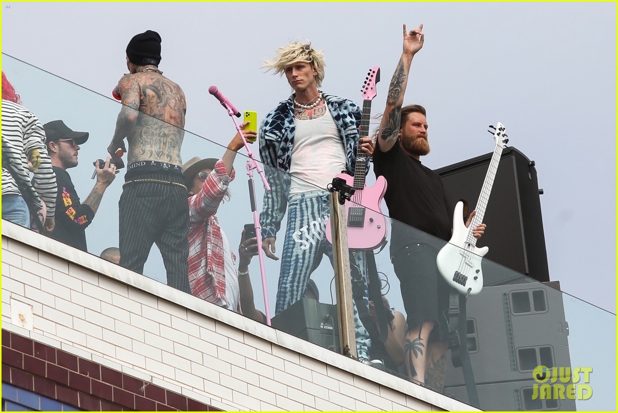 Megan Fox, Kourtney Kardashian, & Addison Rae Attend Machine Gun Kelly ...