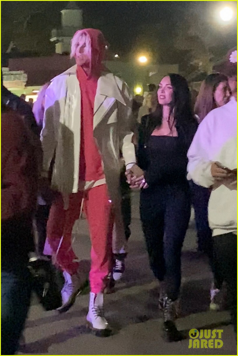 Megan Fox Wears Sheer Top to Six Flags with Machine Gun Kelly: Photo ...